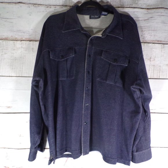 John Blair | Shirts | Vintage John Blair Mens Ls Button Down Black Gray ...